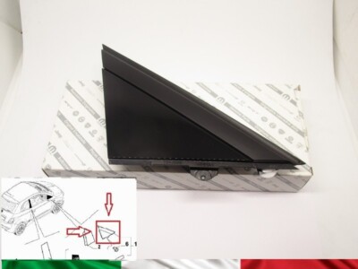 MODANATURA LATERALE SPECCHIETTO FIAT 500 ABARTH SINISTRO SX NERO LUCIDO ...