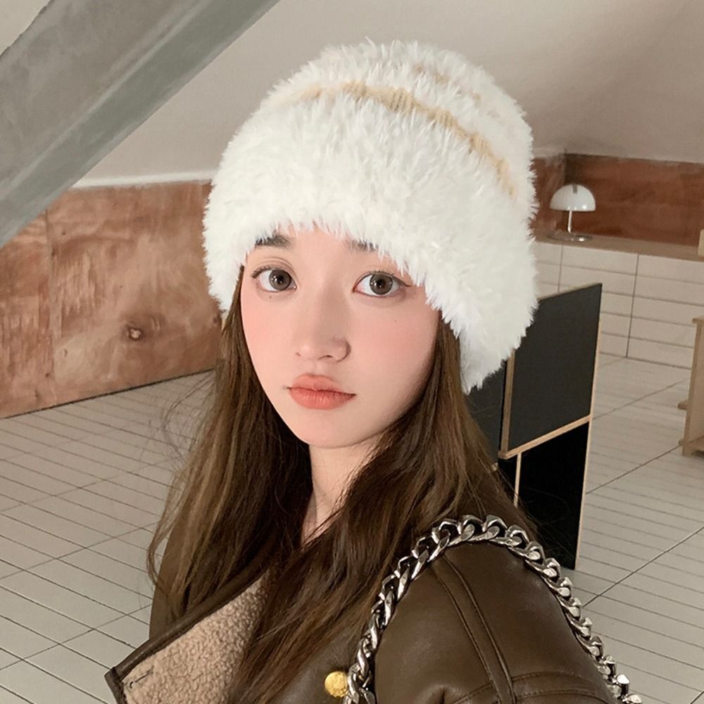 Solid Color Casual Stacking Hats Knitted Bonnet Caps Women Warm Hats | eBay