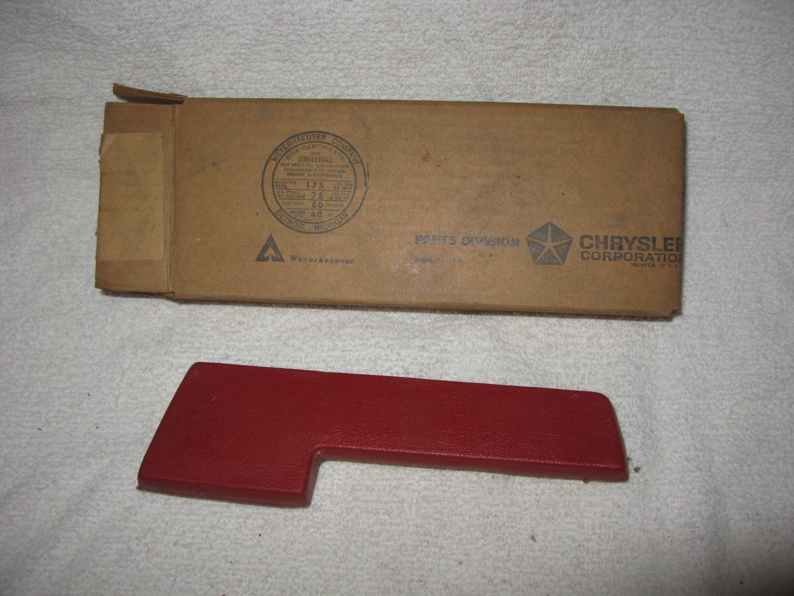 NOS Mopar 1964-65 Left Red Arm Rest | eBay