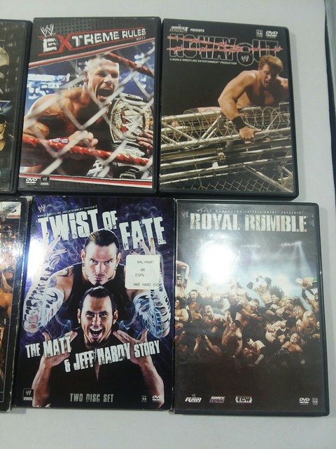 Lot of 8 WWF/WWE Wrestling DVDs - Royal Rumble Wrestlemania John Cena ...