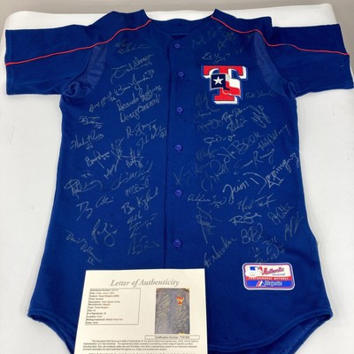 2004 Texas Rangers Team Signed Authentic Majestic Jersey 50 Signatures ...