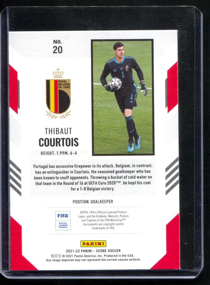 Thibaut Courtois 2020-21 Score Soccer Panini Base Sports Card #20 | eBay