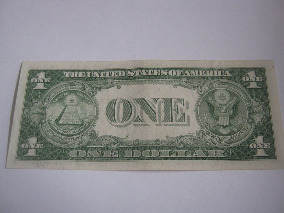 USA 1935 E No Motto One Dollar Silver Certificate STAR NOTE Fr#1614 ...