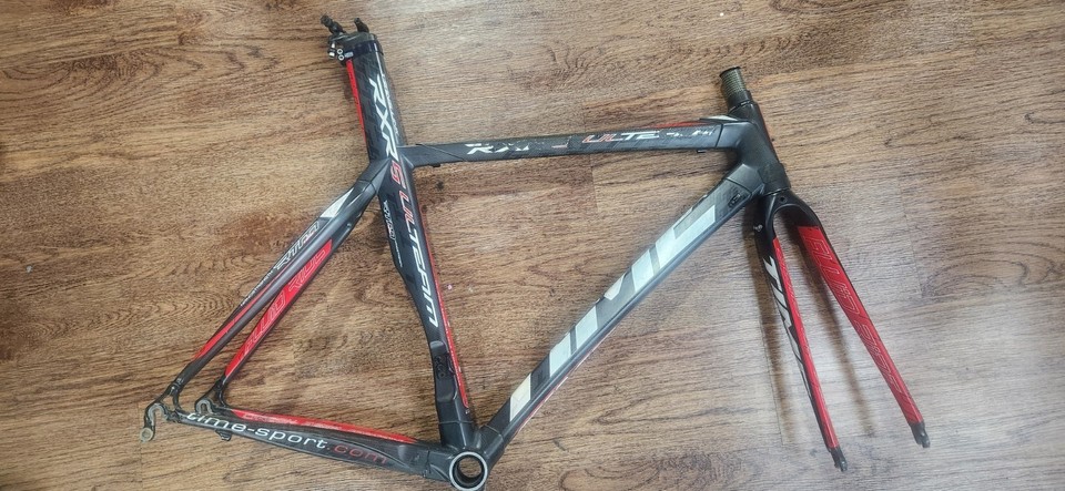 TIME RXRS Ulteam Carbon Rim Brake Road Frameset Frame Fork 53cm Top ...