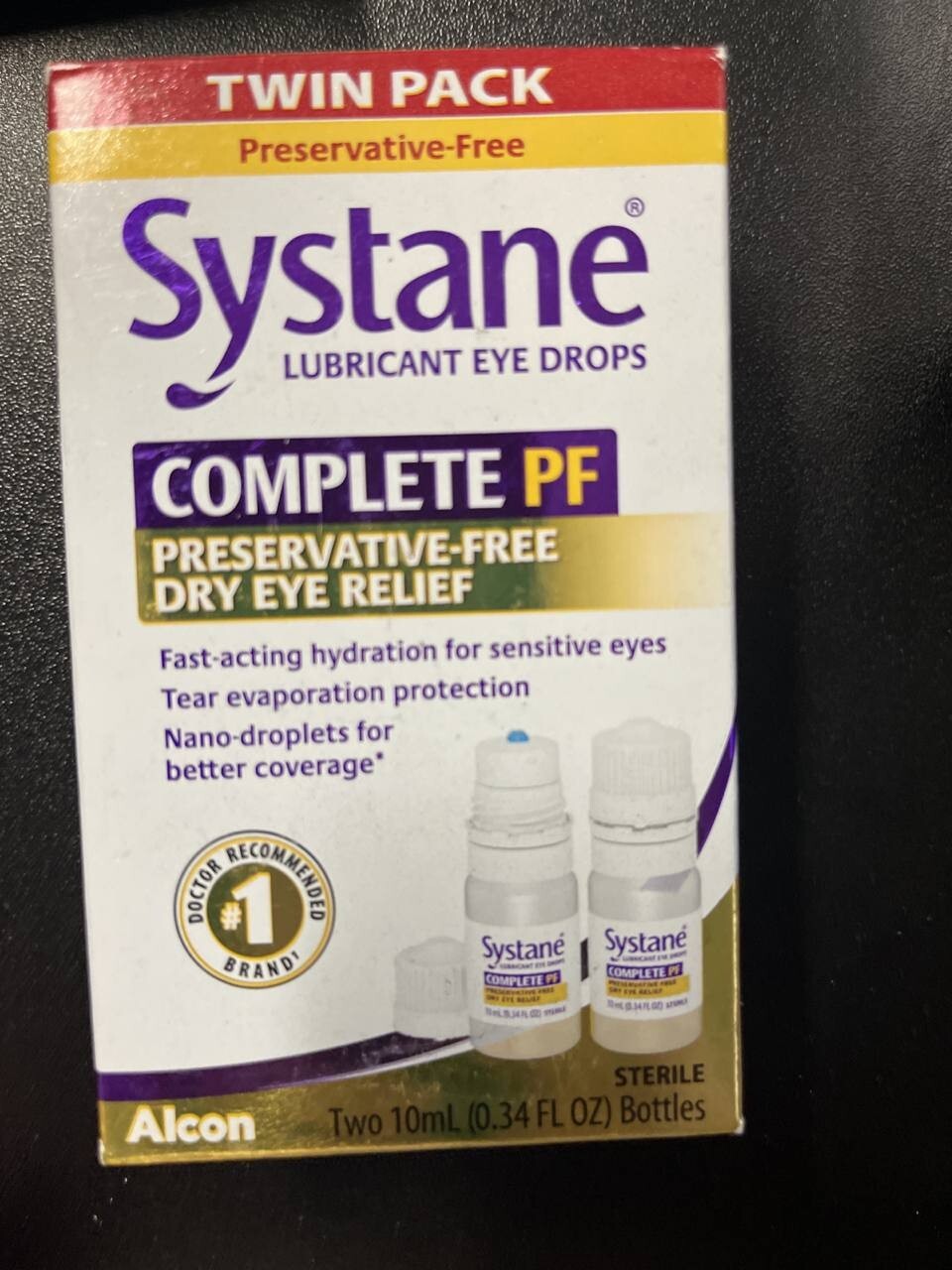 SYSTANE COMPLETE PF Preservative Free Lubricant Dry Eye Relief Twin ...