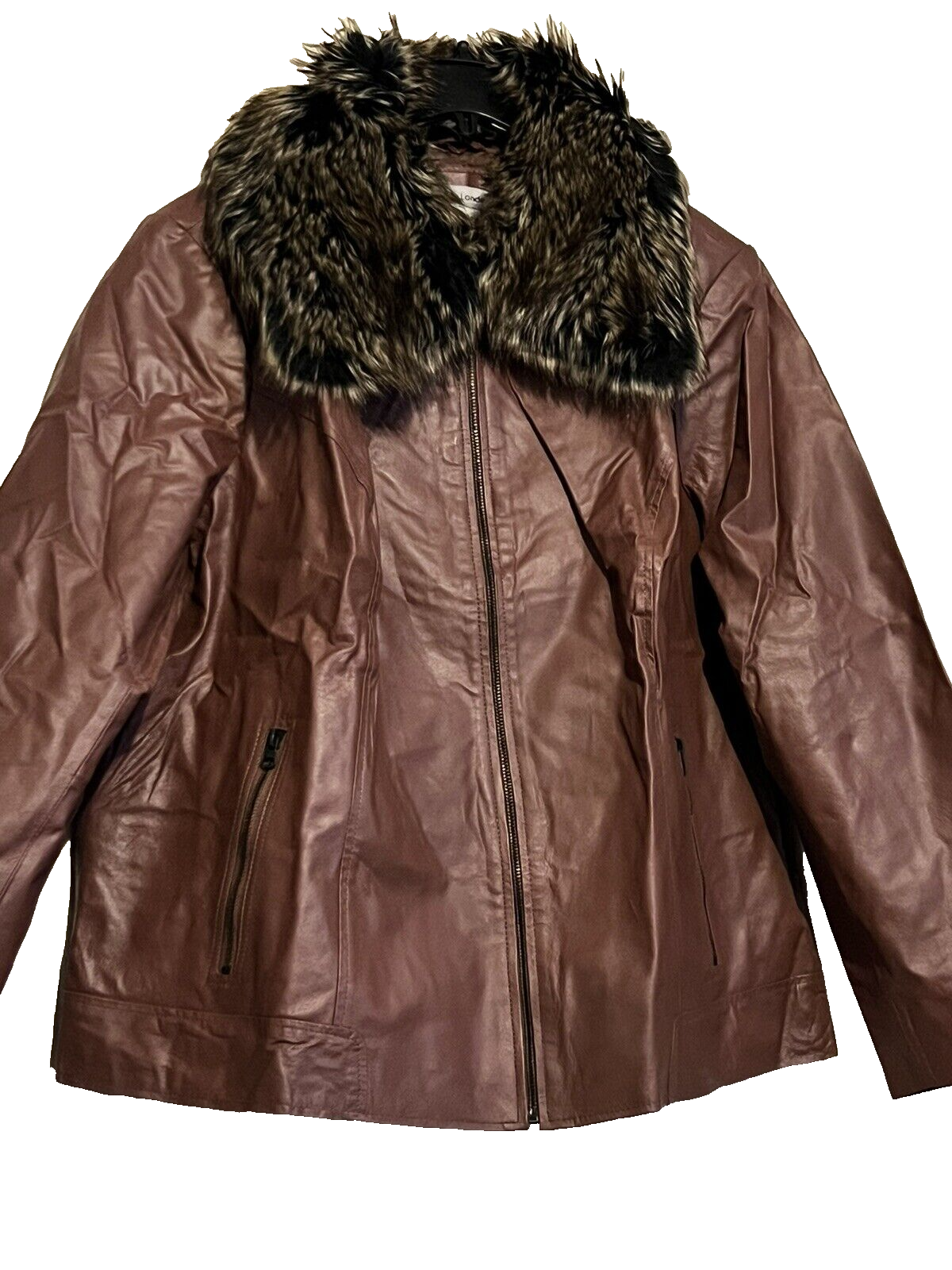 Women's Outerwear Church Fur Winter Fall Genuine leather jacket coat ...