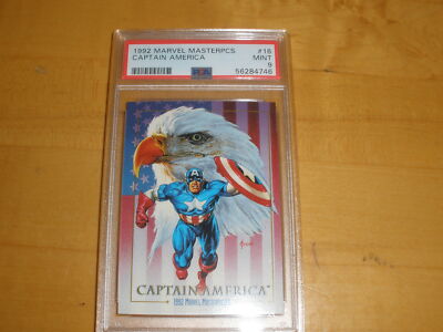 1992 Marvel Masterpieces - Captain America PSA 9 56284746 | eBay