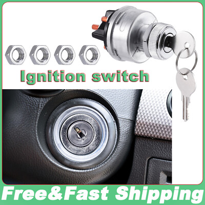 Universal Ignition Key Starter Switch With 2 Keys For Car Tractor ...