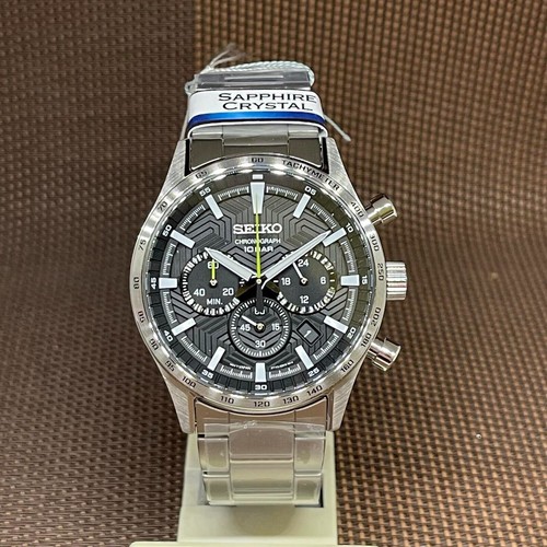 Seiko Chronograph SSB413P1 Quartz Stainless Steel Black Dial Analog Men ...