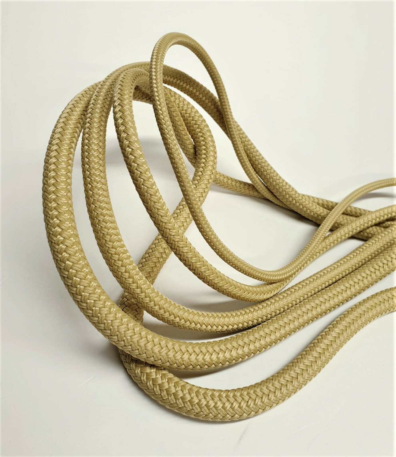 Beige Natural Looking Polyester Braid on Braid Marine Rope 6mm 8mm 10mm ...
