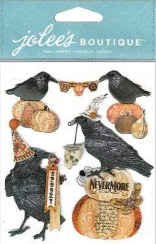 Jolee's Boutique Dimensional Stickers ~ Vintage Ravens and Words | eBay