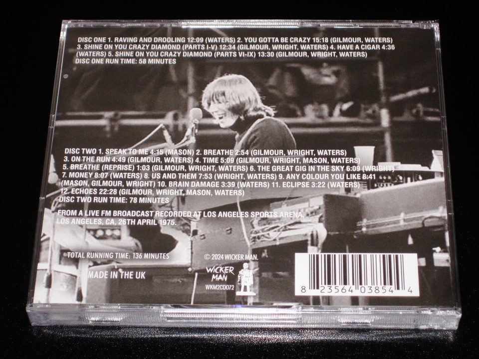 Pink Floyd: L.A. Diamonds - The West Coast Broadcast 1975 2 CD Set 2024 ...