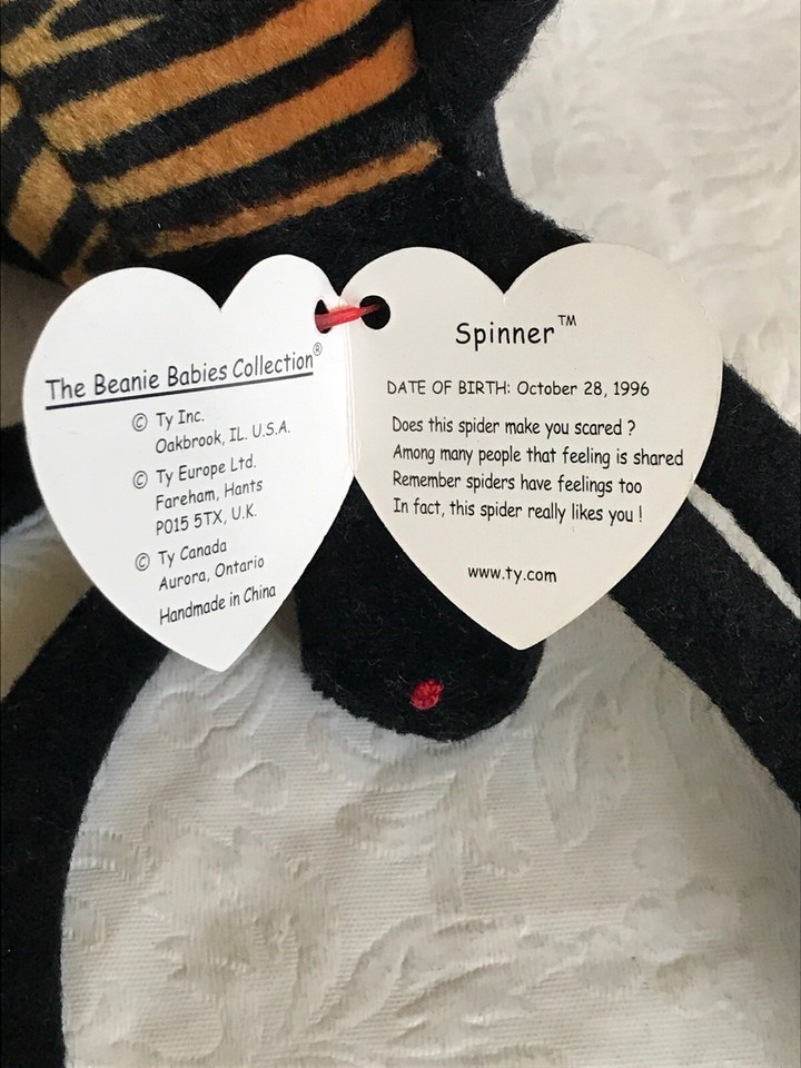 Ty Beanie Babies Collection Spinner The Spider 🕷 Bean Bag Toy ...