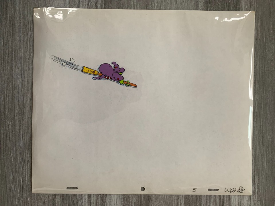1970s? GENO'S WONDERLAND 12.5x10.5" Animation Cel SC5 W-28 Flying Witch ...