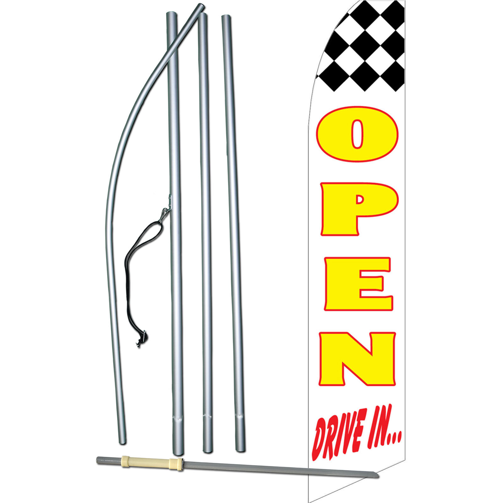 Open Drive In Complete Swooper Flag Bundle | eBay