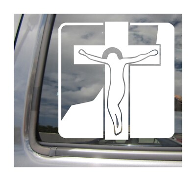 Jesus Crucifixion Crucify Cross - Christ Christian Vinyl Decal Sticker ...