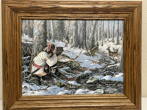 Jack Paluh Wood Framed Canvas Print 16x13 Hunting Scene 1975 | eBay