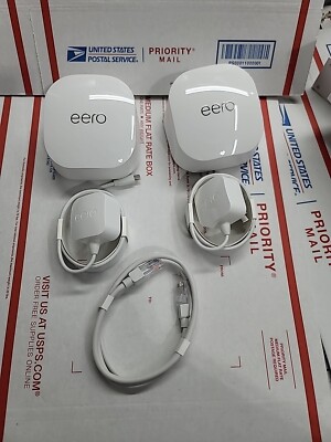2x eero 6+ plus 2 pack 5g/2.4g Mbps 2 Port Wireless Router - R010211 ...