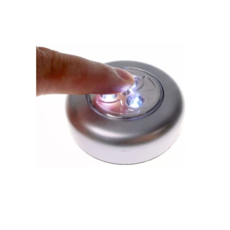 Self Stick n Click 3 LED Light Battery Operated Push On/Off Touch ...