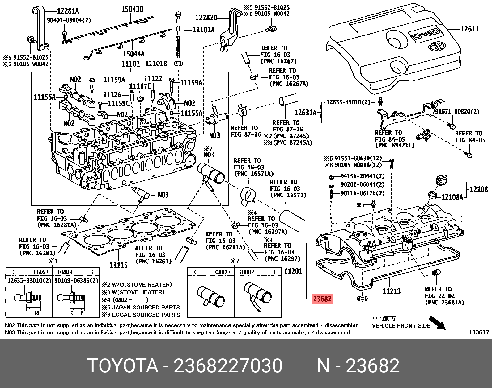 Genuine OE gasket, nozzle holder, 2368227030 for TOYOTA 23682-27030 | eBay