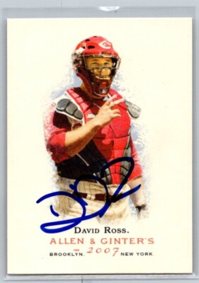 David Ross 2007 Allen & Ginter #311 Signed IP (In Person) Auto ...