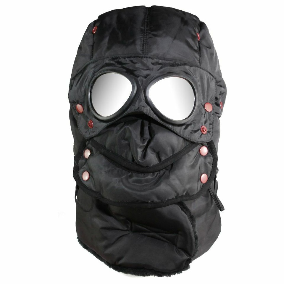 Winter Thermal Trapper Hat With Glasses Warm Full Neck Face Mask 2024 ...