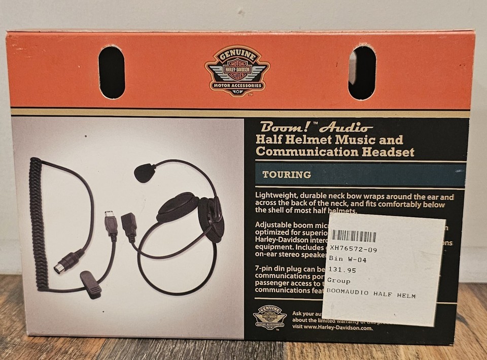 Genuine Harley-Davidson Boom! Audio Half Helmet Music Comm Headset ...
