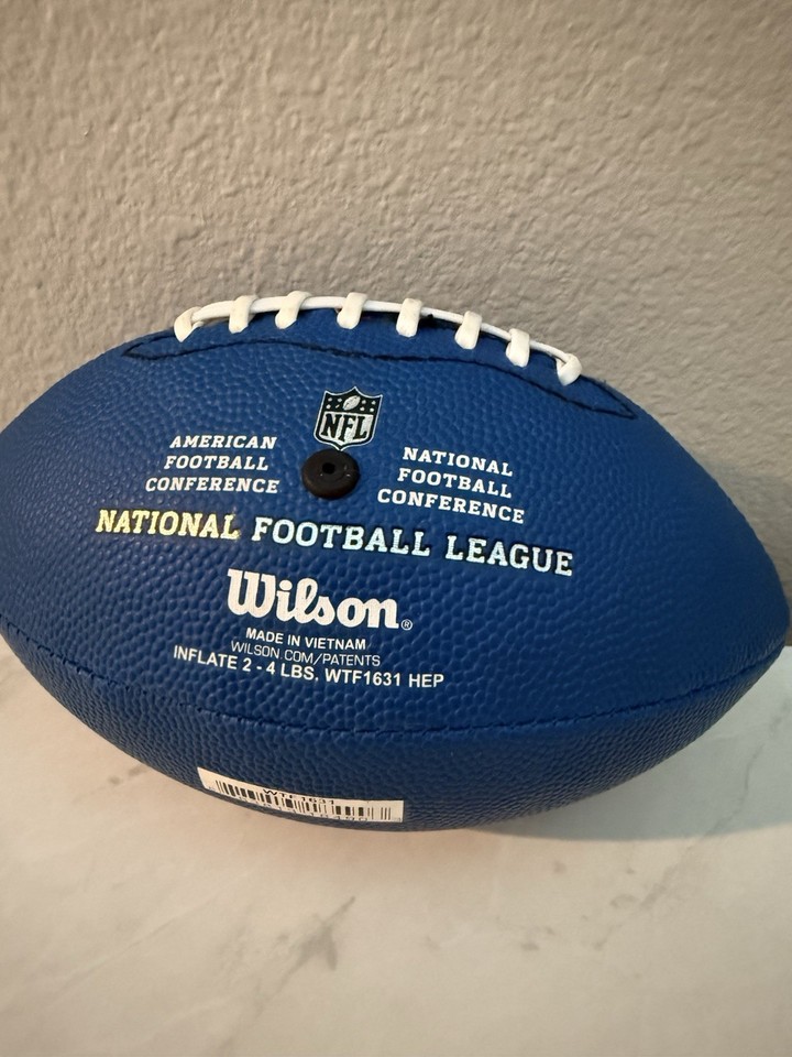 Wilson The Duke NFL "Mini" Football Blue Football Roger Goodell | eBay