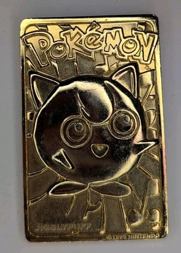 1999 Burger King BK Pokemon 23K Gold Plated Trading Card JigglyPuff ...