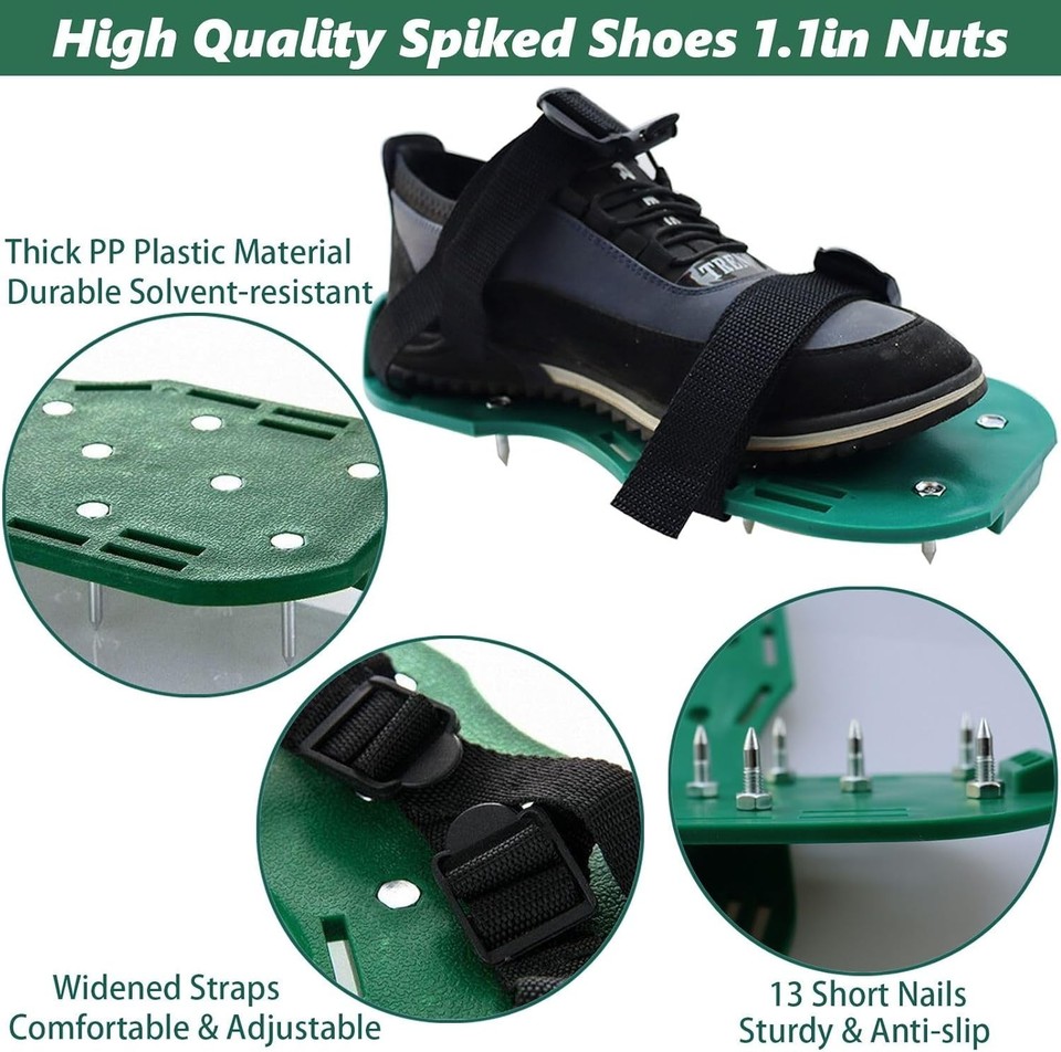 9 Inch Screed Spiked Roller Self Leveling Concrete Epoxy Shoes for ...