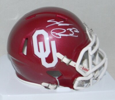 SAMAJE PERINE AUTOGRAPHED SIGNED OU OKLAHOMA SOONERS SPEED MINI HELMET ...