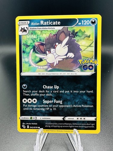 Pokemon TCG - Alolan Raticate 42/78 - Pokemon Go 2022 | eBay