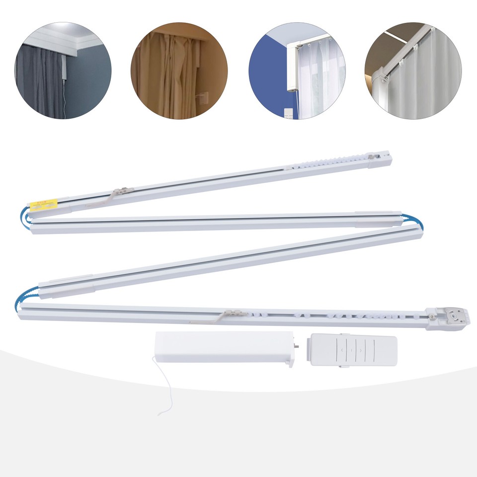 Smart Curtains System Electric Curtain Rod Track Rail Remote Controlled ...