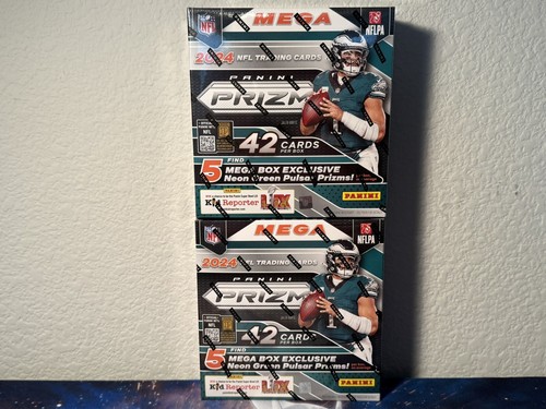 2024 Panini Prizm NFL Football Trading Cards Mega Box 2 Boxes Brand New ...