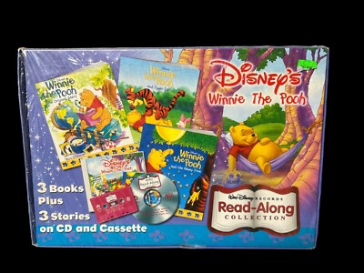 Vintage Winnie The Pooh Read-Along Collection 3 CDs 3 Cassettes 3 Books ...