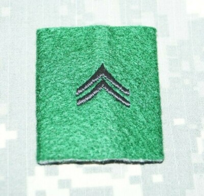 Military Patch US Army Corporal CPL / E-4 Green Leadership Tab Jacket ...