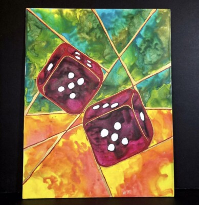 Art “Hard Ten Dice” Original Multimedia Artwork! | eBay