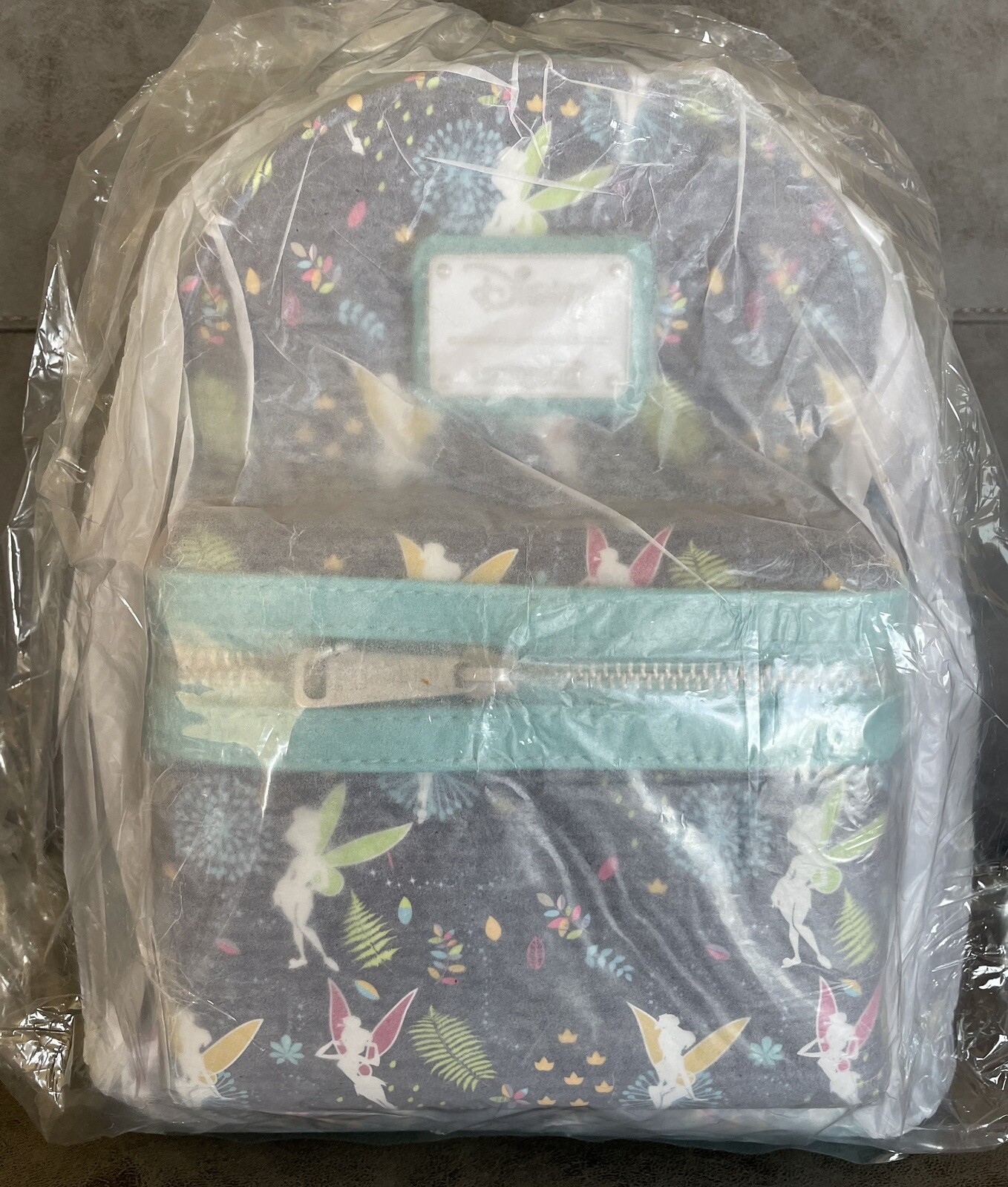 💚Loungefly Disney Peter Pan Teal Tinkerbell Glow In The Dark Mini ...