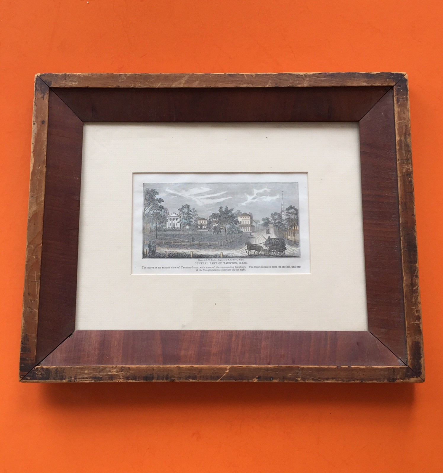 Etching Taunton Mass South Shore Boston History New England Art Antique ...