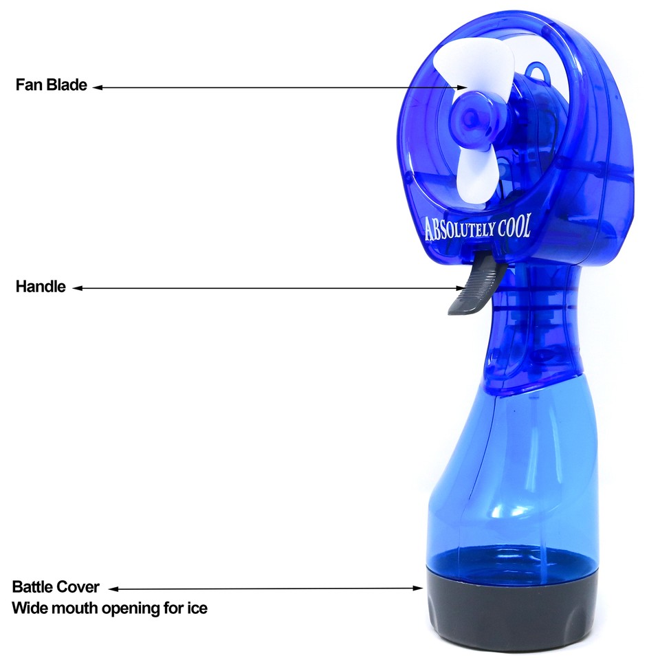 Retailery Portable Battery Operated Water Misting Cooling Fan Spray ...