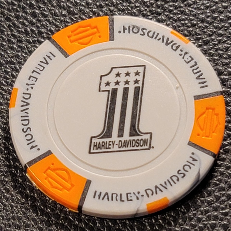 BARNETT'S LAS CRUCES HD~NEW MEXICO (Gray/Org Design2) Harley Poker Chip ...