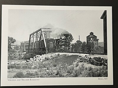 POSTCARD UNPOSTED- NEVADA, EARLY RENO- VIRGINIA AND TRUCKEE RAILROAD ...