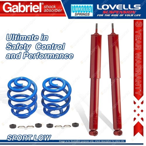 2 Rear Sport Low Gabriel Shocks + Lovells Springs for Commodore VB ...