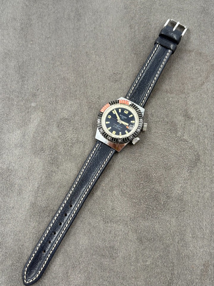Sicura Breitling Double crown vintage diver watch | eBay