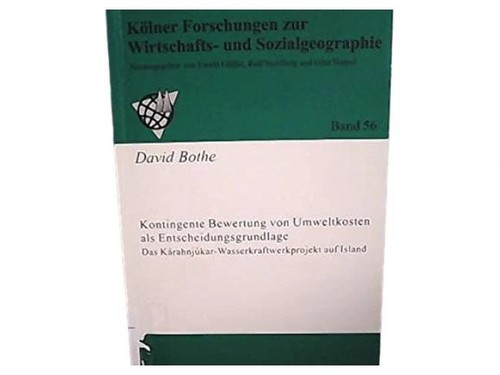 David Bothe: Umweltkosten Wasserkraft Island Kárahnjúkar Sachbuch ...