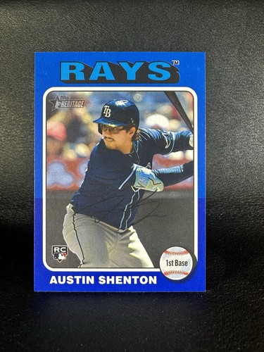 2024 Topps Heritage High Number - Austin Shenton #637 Dark Blue Border ...