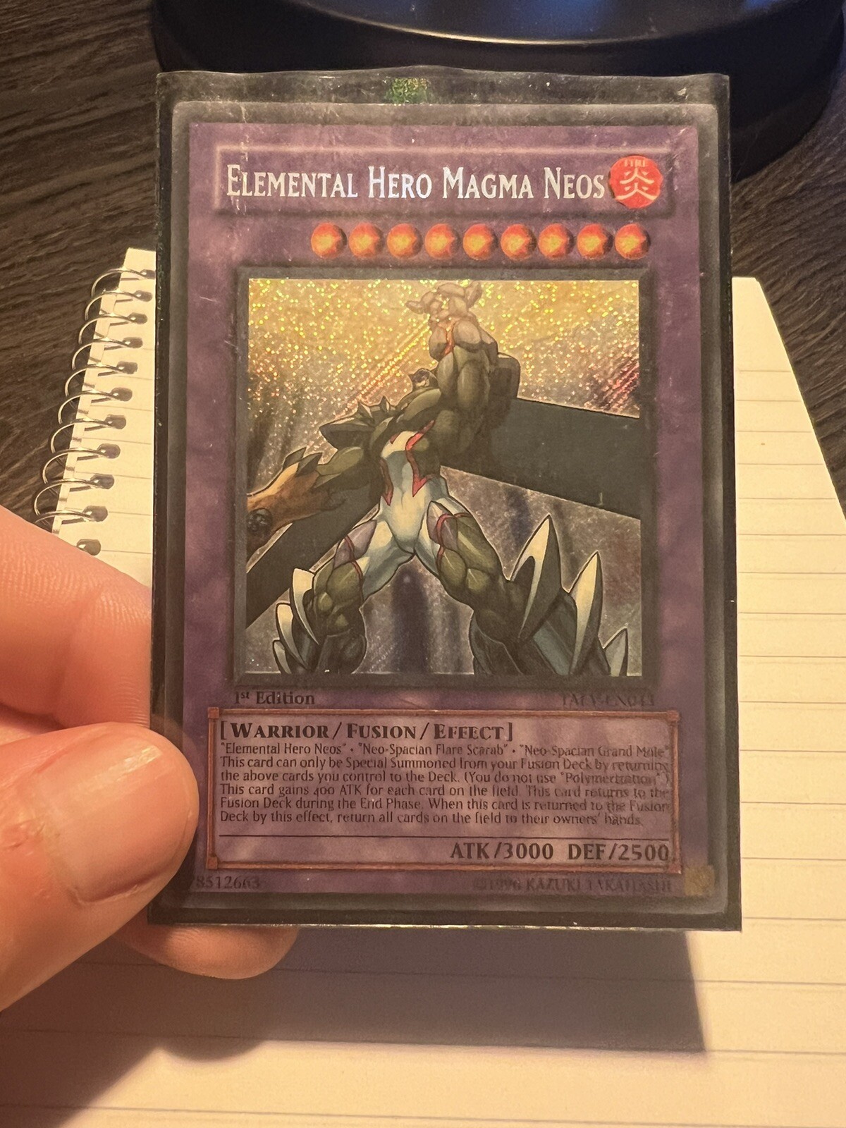 Elemental Hero Magma Neos TAEV-EN043 Secret Rare 1st Edition NM Yugioh ...
