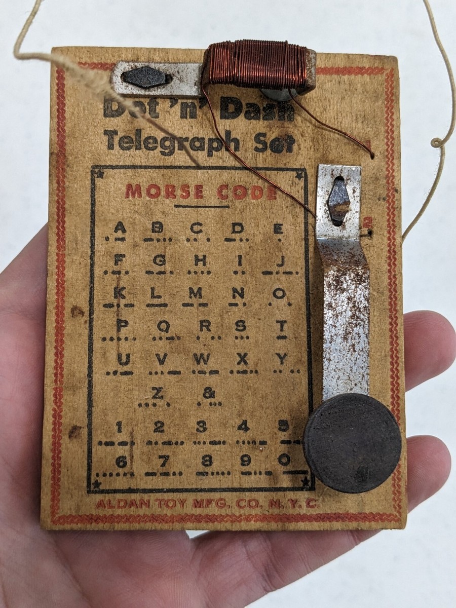 Vintage Children39s Game Morse Code Telegraph Key Video