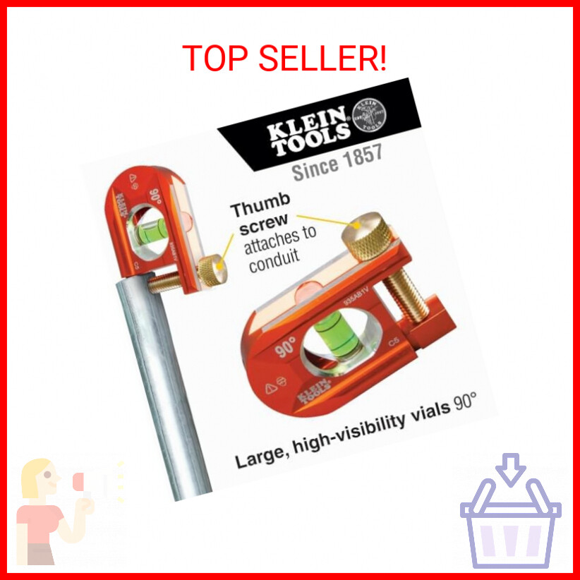 Klein Tools 935AB1V No-Dog Level, 2.5-Inch Conduit Bending Level, 1 ...