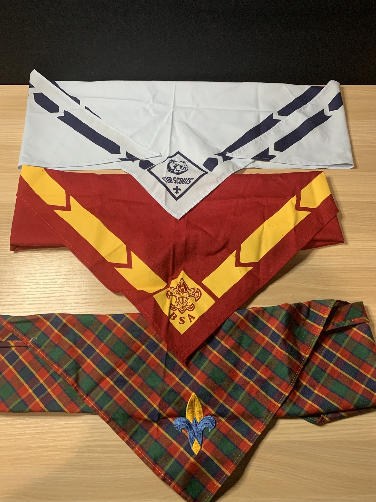 Boy Scouts Of America Vintage Mixed Lot Of 3 Neckerchief Cub Scouts And ...